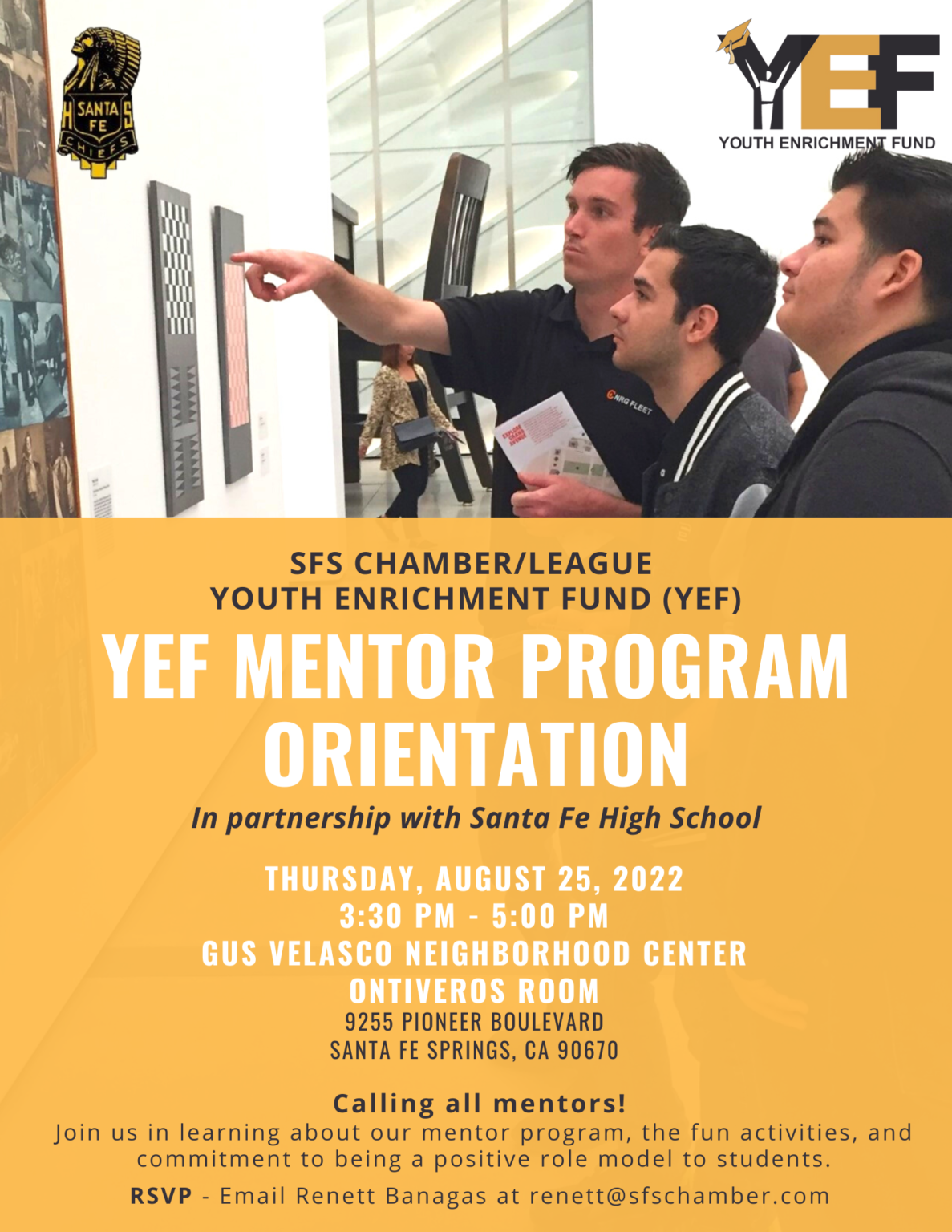 Mentor Orientation Flyer - Youth Enrichment Fund